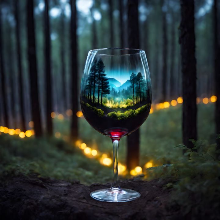 Wine Glass In The Forest - Abdu innovations - Digital Art & AI ...
