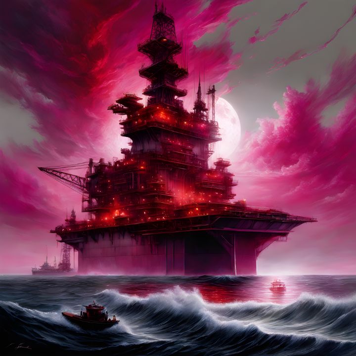 Oil Rig Arrival in the Red Sea - Abdu innovations - Digital Art ...
