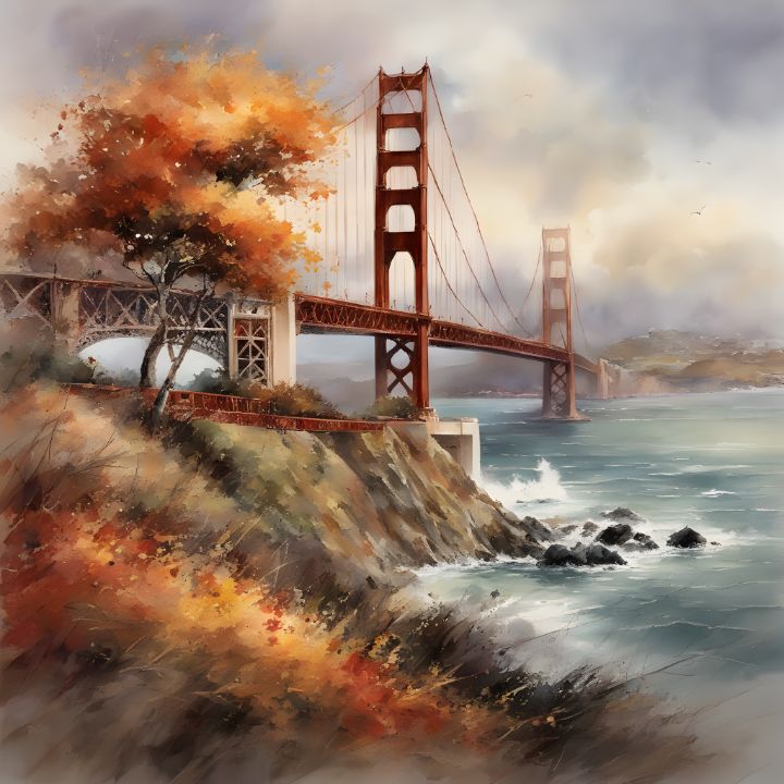 The Golden Gate Bridge - Abdu innovations - Digital Art, Buildings ...