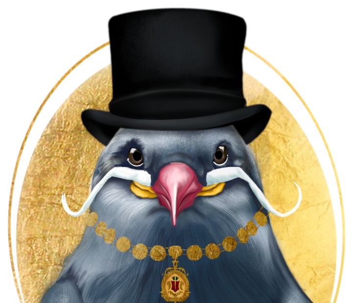 Inca Tern bird - Glorious Moustache - Patricia van Eif - Drawings ...