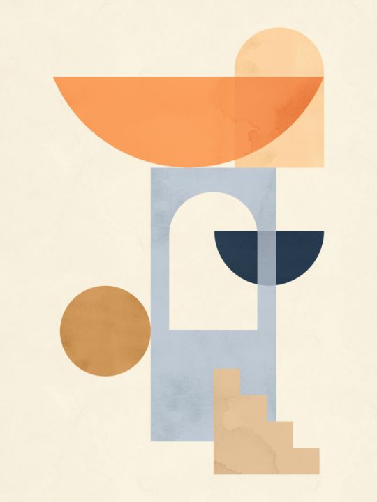 Greek World I - Vitor Costa - Paintings & Prints, Abstract, Geometric ...