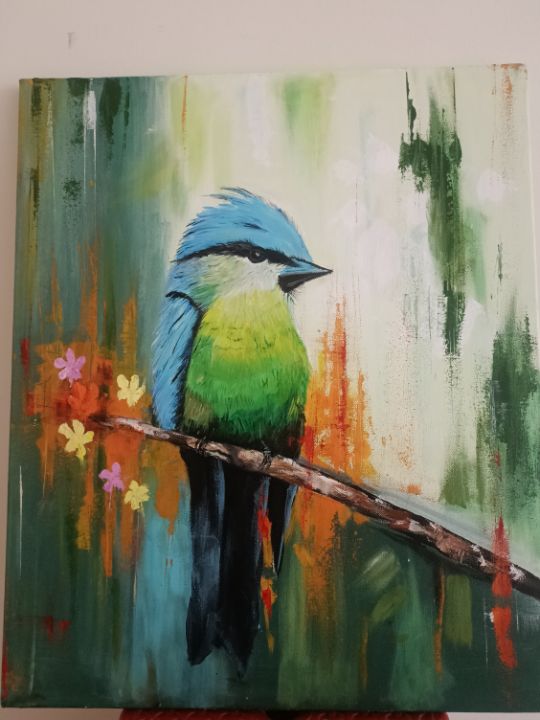 Blue bird in Serene - Moha.artworks - Paintings & Prints, Animals ...