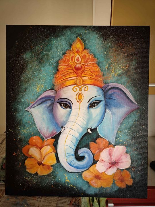 Om ganpatey namah - Moha.artworks - Paintings & Prints, Religion ...