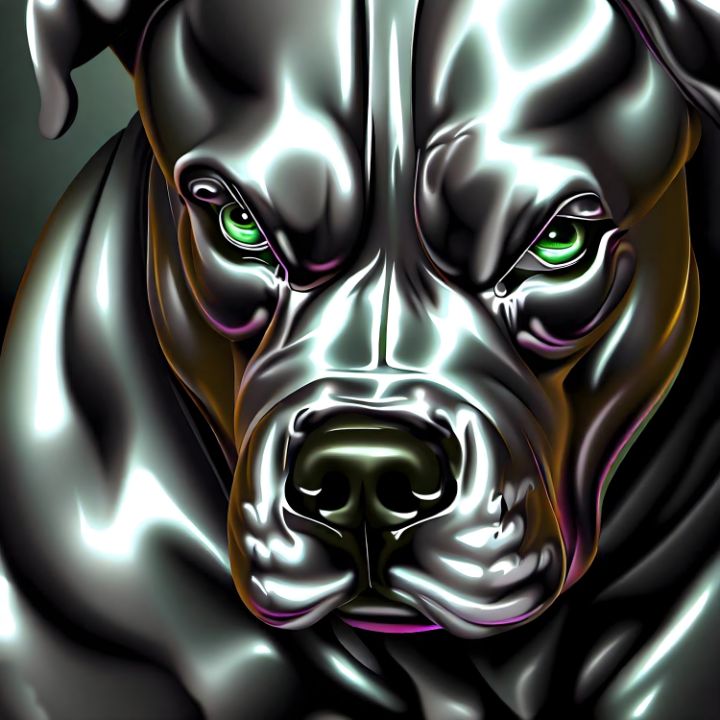 Regal Majesty: Metal Metallic Pitbul - Getmeorforgetme Design - Digital ...