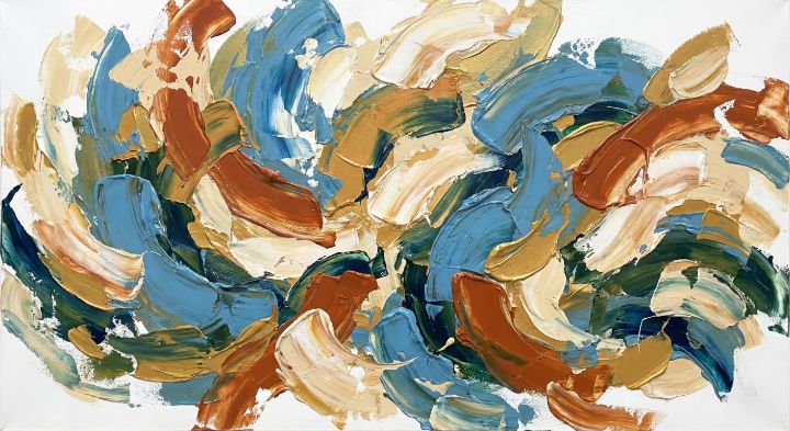 Golden Tides and Terra Firma - WWIV - Digital Art & AI, Abstract ...