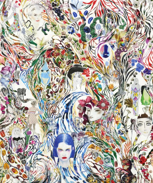 Vogue collage art colorful magazine - ARTSEEKER GALLERY - Paintings ...