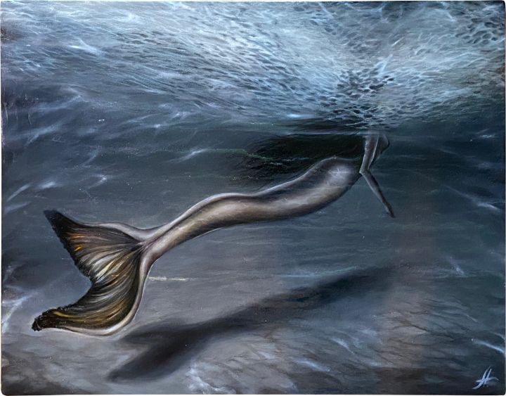 Oceanic beauty Deep sea mermaid - Artseeker Gallery - Paintings ...