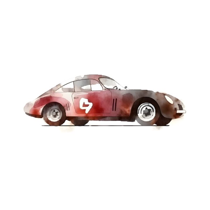 Red Watercolor Race Car - Arclight LLC - Paintings & Prints, Vehicles ...