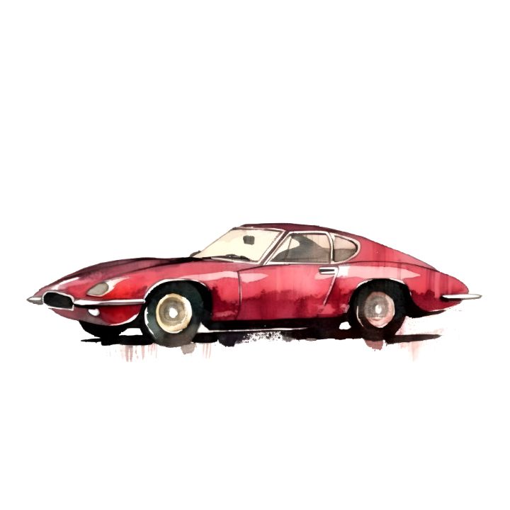 Watercolor Red Sport Car - Arclight LLC - Paintings & Prints, Vehicles ...