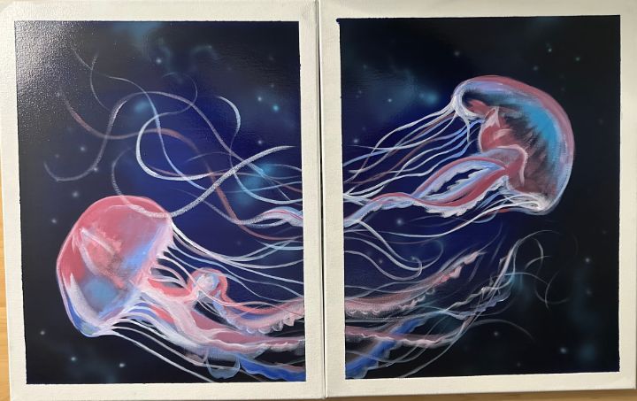 Jellyfish - Aurelius Lillard - Paintings & Prints, Animals, Birds ...