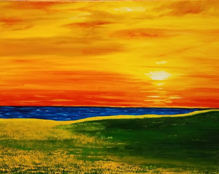 Sunset - DS Fine Art - Paintings & Prints, Landscapes & Nature, Beach ...