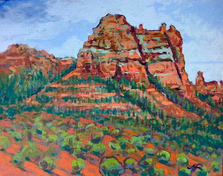 Sedona Red Rocks - Michael B Schwartz - Paintings & Prints, Landscapes ...