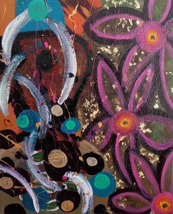 Mirroring Phases - The Phoenix - Paintings & Prints, Abstract, Collage ...