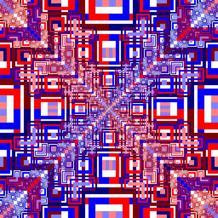 Fractal tile - Kgssa - Digital Art & AI, Abstract, Geometric - ArtPal