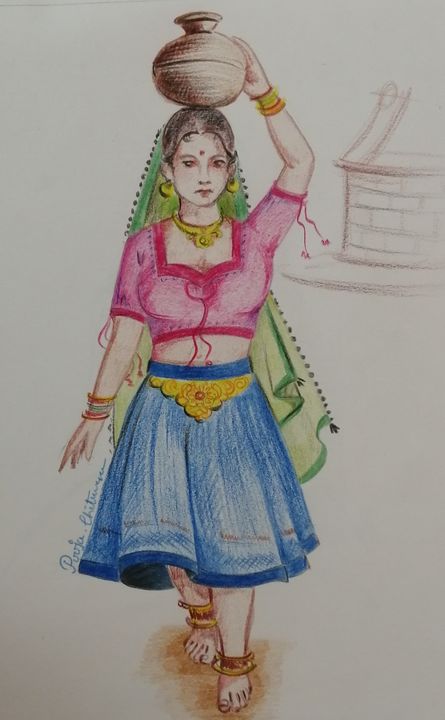 Pooja Chitragar - Drawings & Illustration, Paintings & Prints
