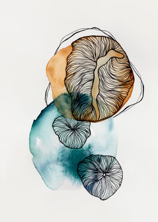Organic Abstract no.9 - Alexandra Ruth Bergman - Paintings & Prints ...