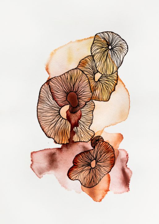 Organic Abstract no.5 - Alexandra Ruth Bergman - Paintings & Prints ...