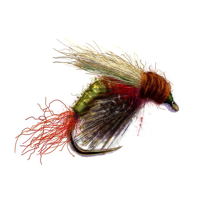 Rosenbauer's CDC Rabbits Foot Fly - FishWearDesigns - Paintings ...