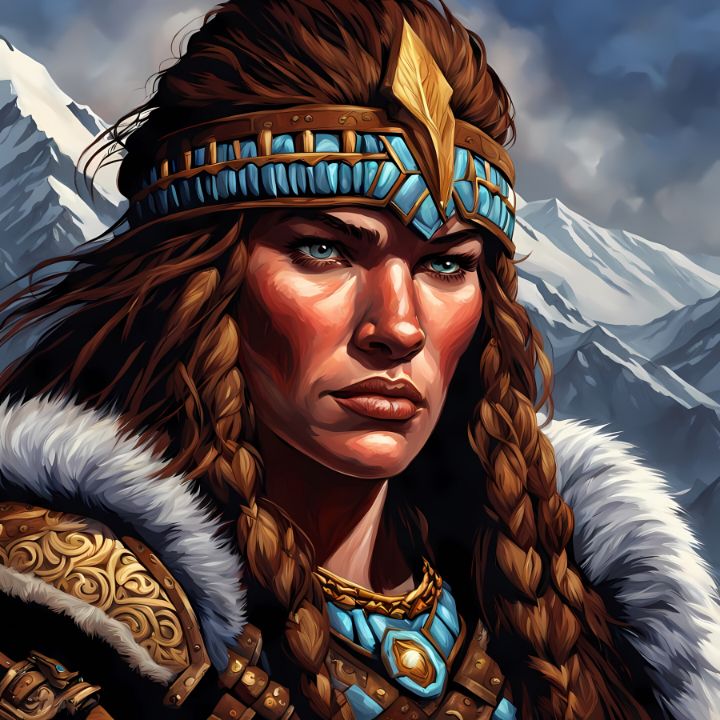 Barbarian Woman - Donatas - Digital Art & AI, Fantasy & Mythology ...