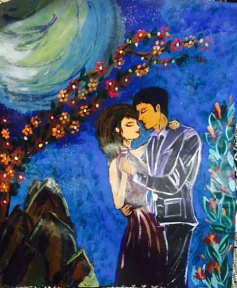 Spring love - Rami - Paintings & Prints, People & Figures, Love ...