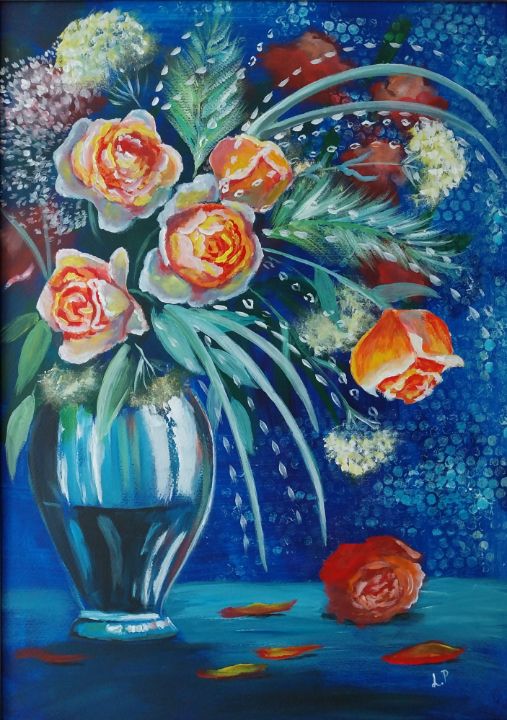 Rosenstrauß: splash of life. - Larisa Pires Art - Paintings & Prints ...