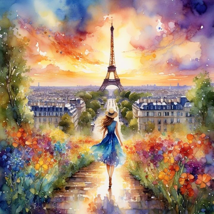 Spring in Paris - Pearlescent Portraits - Paintings & Prints ...