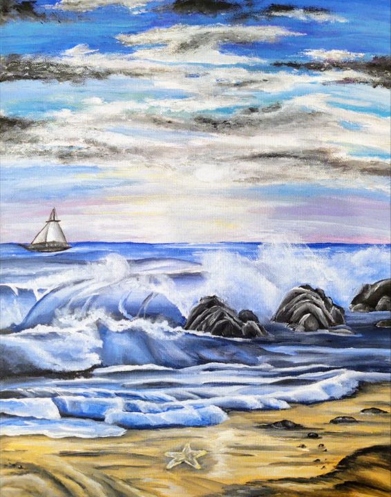 Ocean Waves - Emily Kate Art - Paintings & Prints, Landscapes & Nature ...