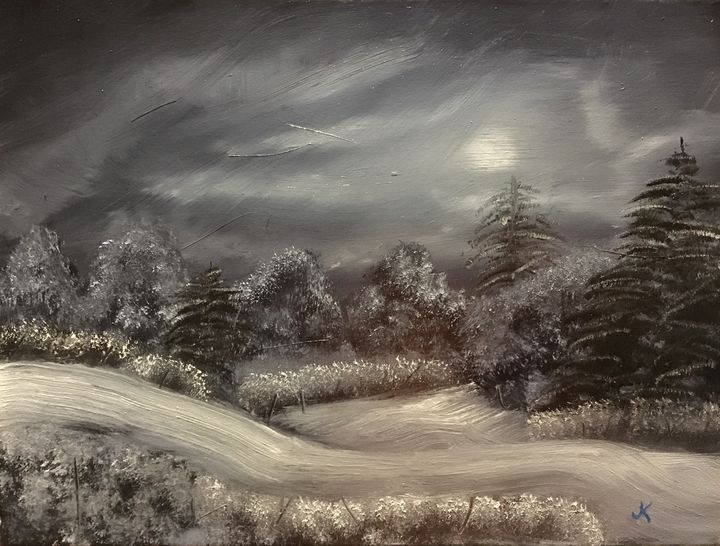 Cold moon - Jackson keffer - Paintings & Prints, Landscapes & Nature ...