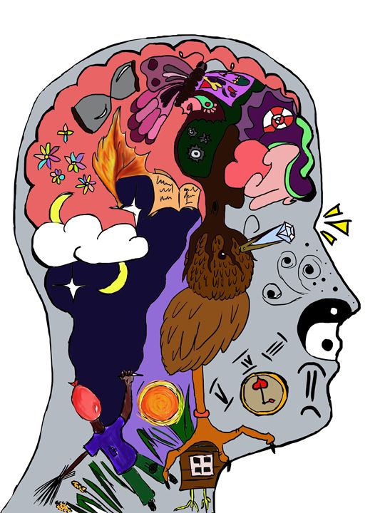 What's on your mind? - Fakeapplejuice - Paintings & Prints, Abstract ...