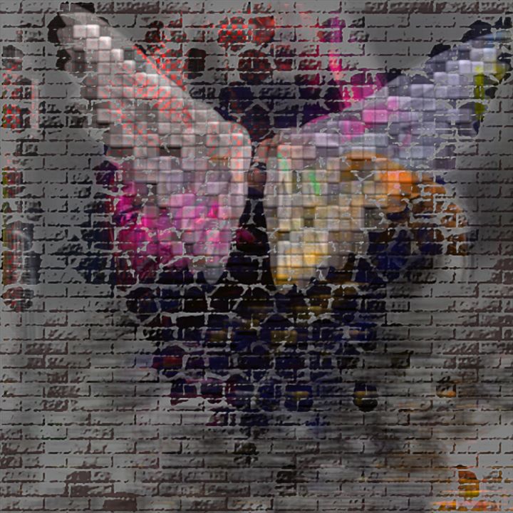 Pixel Butterfly- Digital Graffiti - Photo Ark Book - Digital Art & AI ...