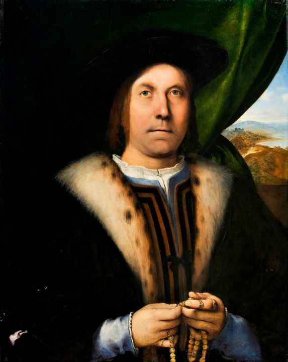 Lorenzo Lotto~Portrait of a Man - Old classic art - Paintings & Prints ...