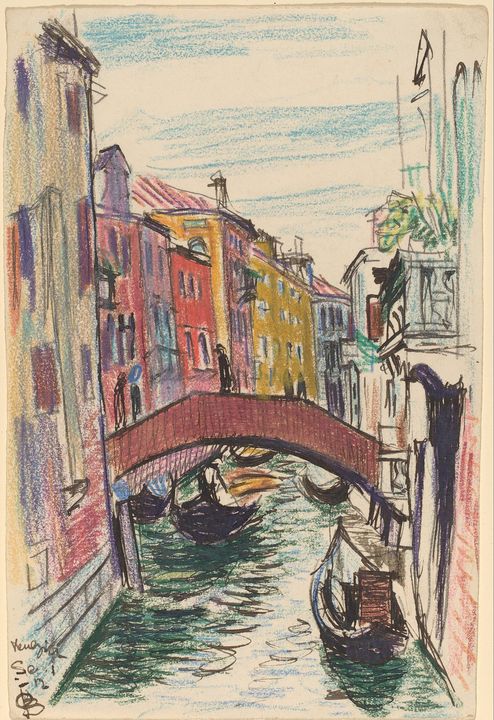 Oscar Florianus Bluemner~Canal, Veni - Old classic art - Paintings ...