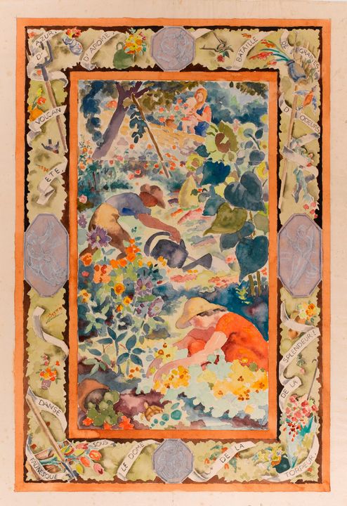 Paul Vera~Le Jardin, portière des Eb - Old classic art - Paintings ...