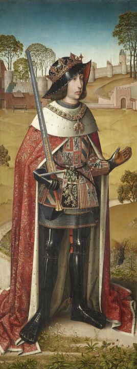 Master of Affligem~Left panel of the - Old classic art - Paintings ...