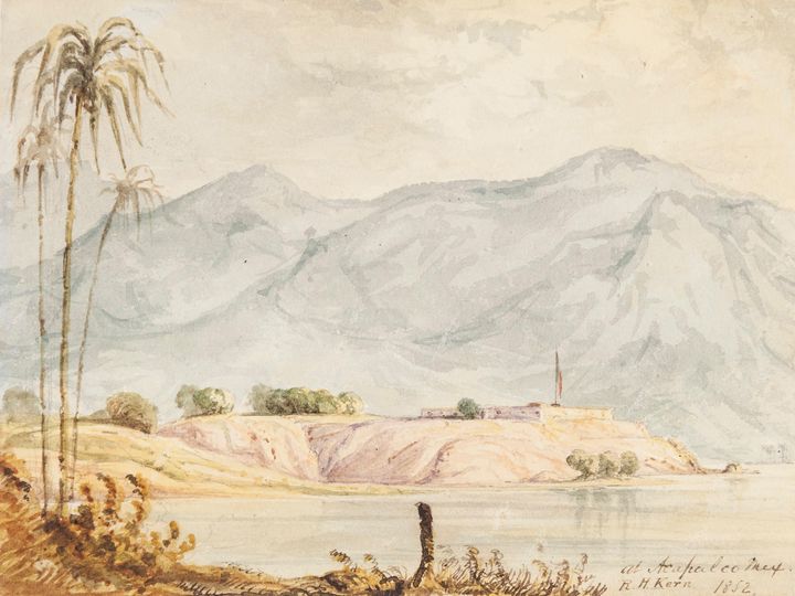 Richard H. Kern~Fort at Mouth of Har - Old classic art - Paintings ...