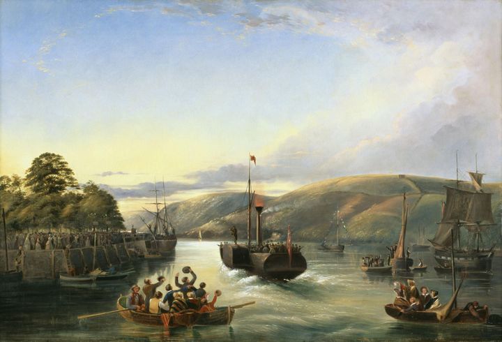 Robert Havell, JR~The Steamer Clermo - Old classic art - Paintings ...