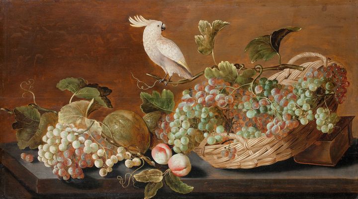 Roelof Koets~Still life with parrot - Old classic art - Paintings ...