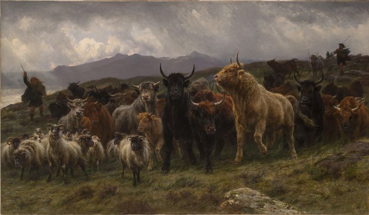 Rosa Bonheur~Highland Raid - Old classic art - Paintings & Prints ...