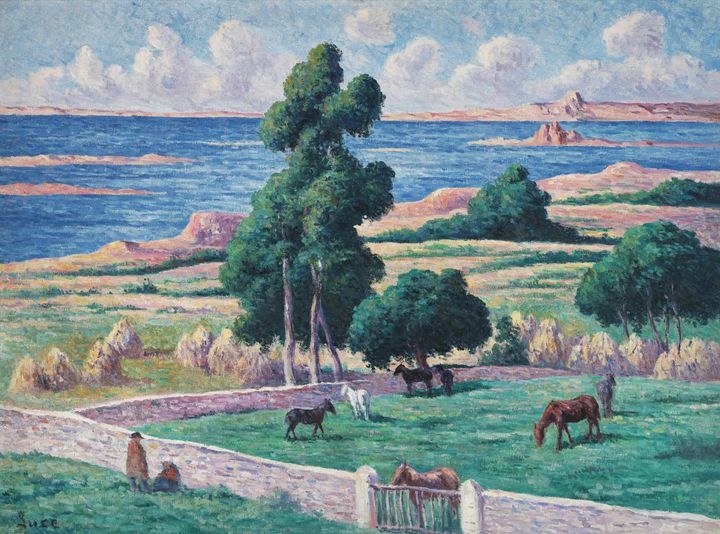 Maximilien Luce~The Île à bois, Kerm - Old classic art - Paintings ...