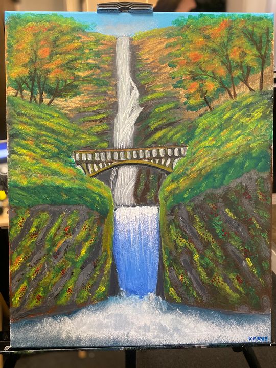 Multnomah Falls - RaUSA’s Designs - Paintings & Prints, Landscapes ...