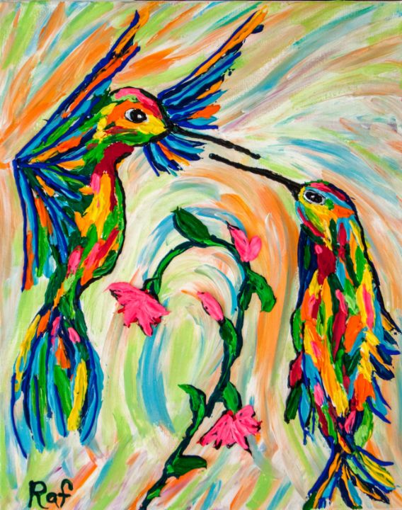 Hummingbirds - RAF Creative Art - Paintings & Prints, Animals, Birds ...
