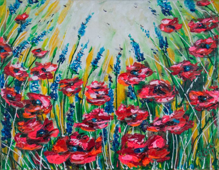 Red Poppies - RAF Creative Art - Paintings & Prints, Flowers, Plants ...