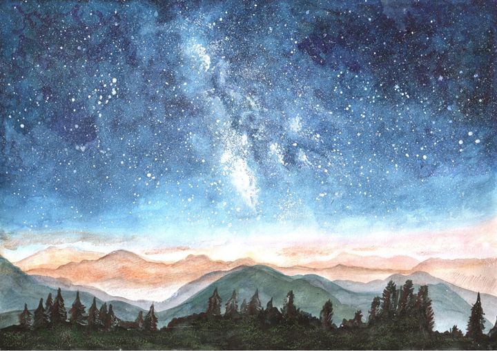 Milky Way - BeyondSpace - Drawings & Illustration, Landscapes & Nature ...