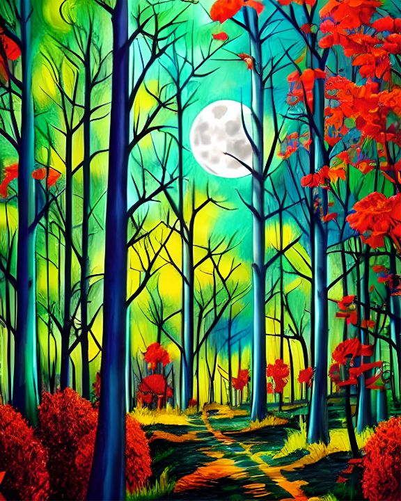 Beautiful Forest - Sanzida Design - Paintings & Prints, Landscapes ...