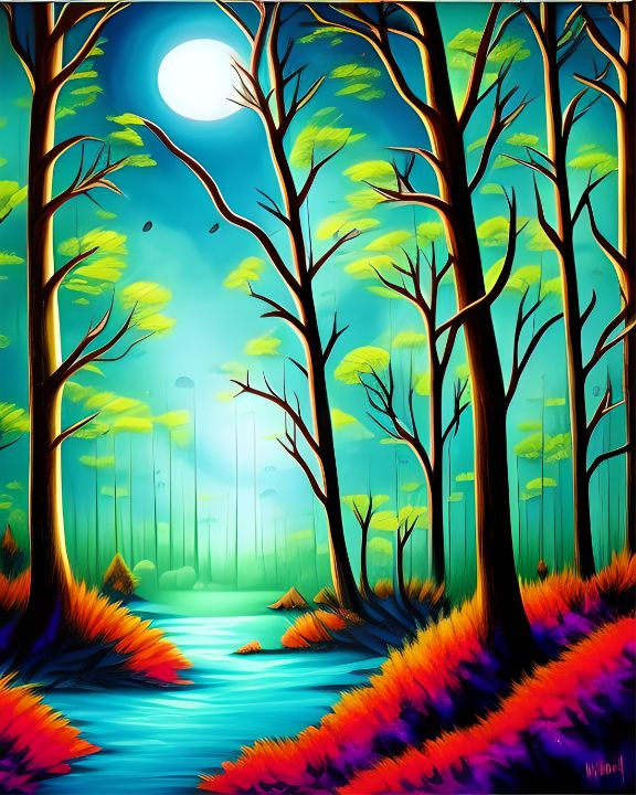 Beautiful Forest - Sanzida Design - Paintings & Prints, Landscapes ...