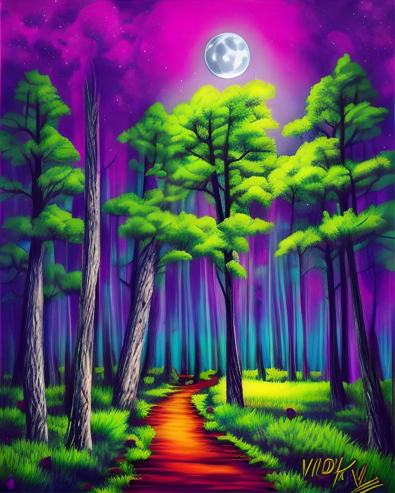 Beautiful Forest - Sanzida Design - Paintings & Prints, Landscapes ...