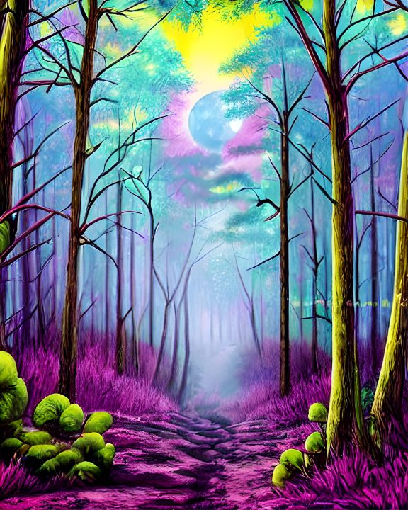 Beautiful Forest - Sanzida Design - Paintings & Prints, Landscapes ...