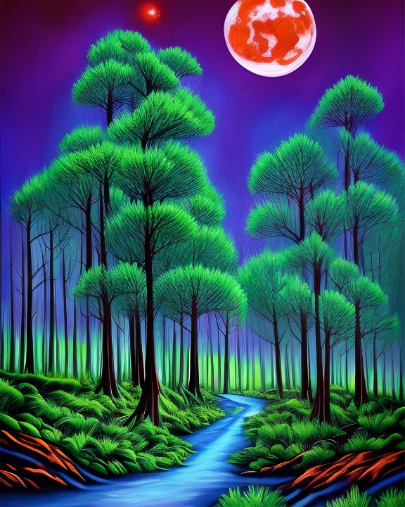 Beautiful Forest - Sanzida Design - Paintings & Prints, Landscapes ...