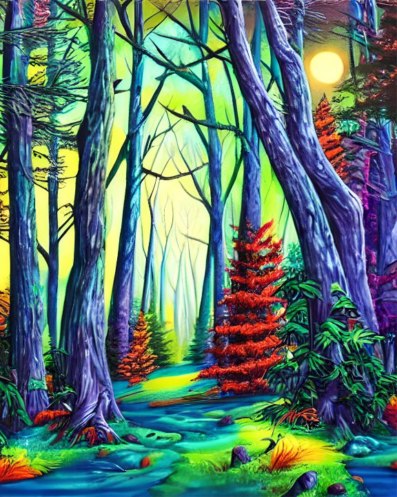 Beautiful Forest - Sanzida Design - Paintings & Prints, Landscapes ...