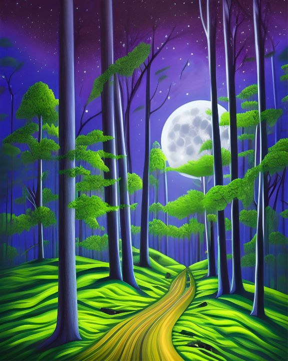 Beautiful Forest - Sanzida Design - Paintings & Prints, Landscapes ...